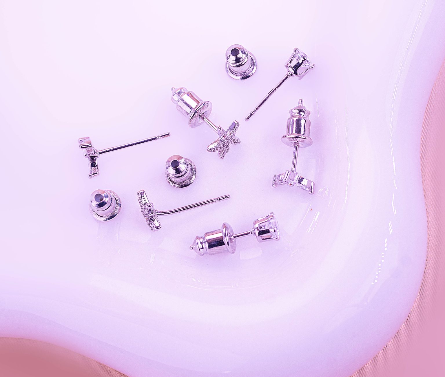 Set X 3 Pares Topitos Mar Plateados Ref: K333 - Sublime Tentación